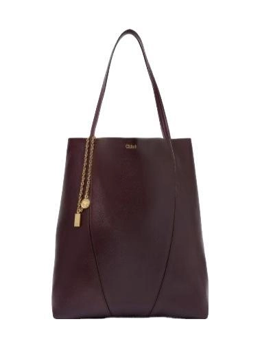 Chloé Spin Chain-detail Tote Bag - Plum
