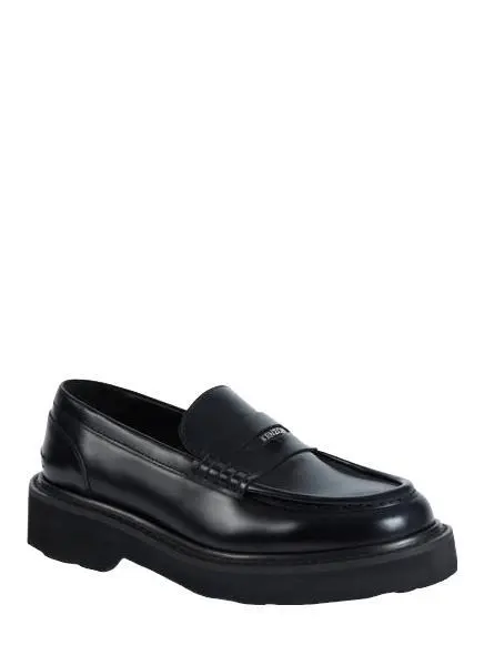 Kenzo Yukio" Leather Loafers - Black