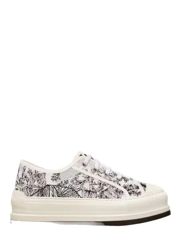 Dior Walk'n' Platform Sneaker With Signature Motif - White