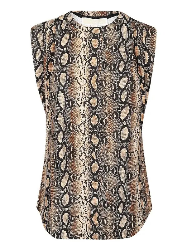 Michael Kors Snake Print Round Neck T-shirt - Multicolor