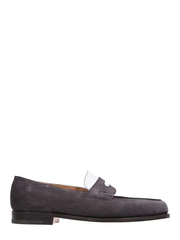 John Lobb Logo Casual Loafers - Black