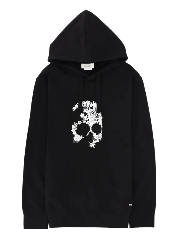 Alexander McQueen Skull Lace Hoodie - Black