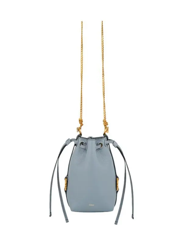 Chloé Leather Bucket Bag - Gray