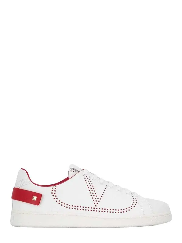 Valentino Garavani Backnet Leather Sneakers - White