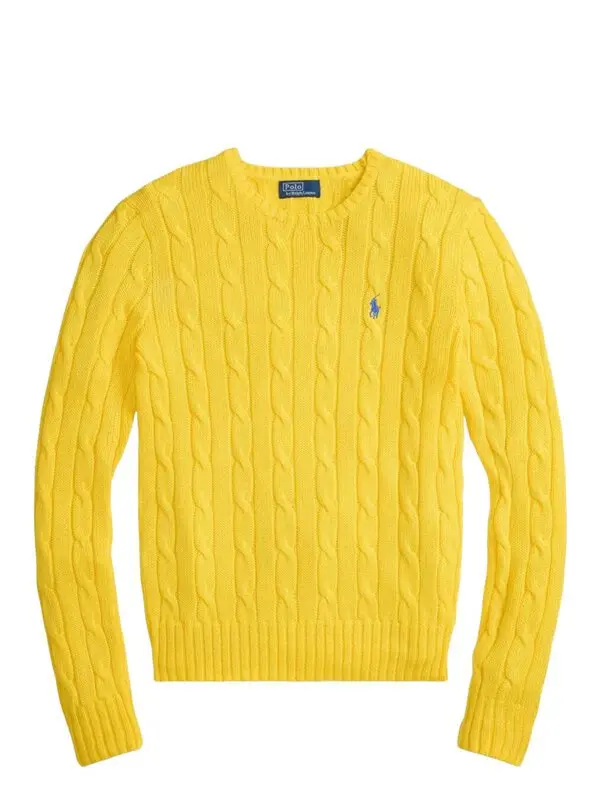 Polo Ralph Lauren Cable Knit Crew Neck Sweater - Yellow