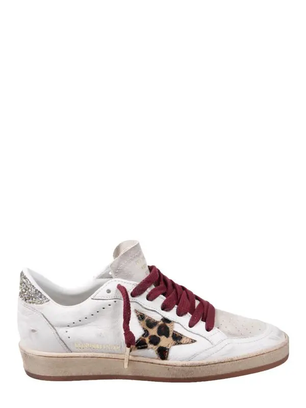 GOLDEN GOOSE Ball Star Glittered Sneakers - White