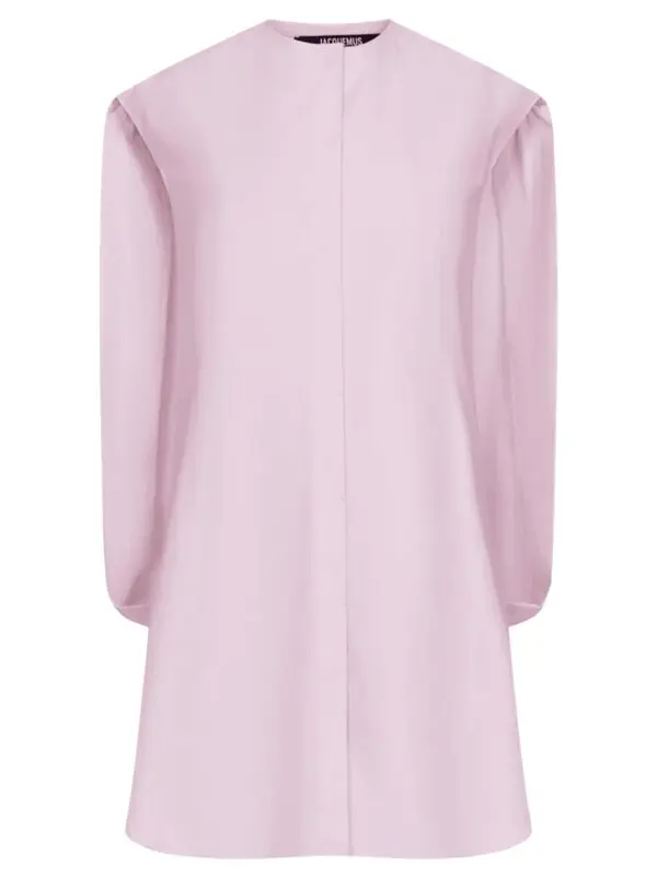 Jacquemus Long Sleeve Button Detail Dress - Pink