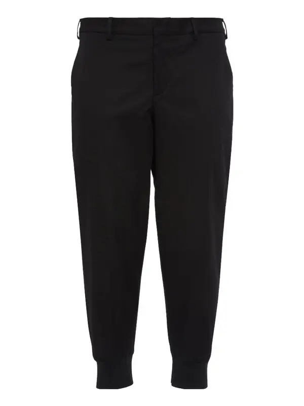 Neil Barrett Cotton Tapered Leg Trousers - Black