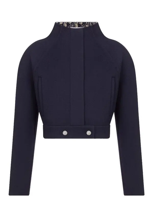 Dior Cropped Peacoat - Blue