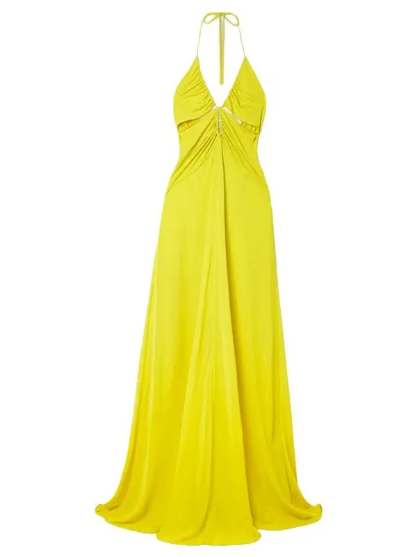 Etro Halterneck Maxi Dress - Yellow