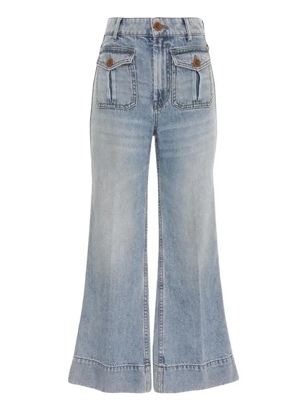 Zimmermann High-rise Wide Leg Jeans - Gray