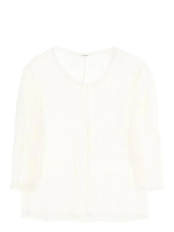 BY MALENE BIRGER Crew Neck Linen Top - White