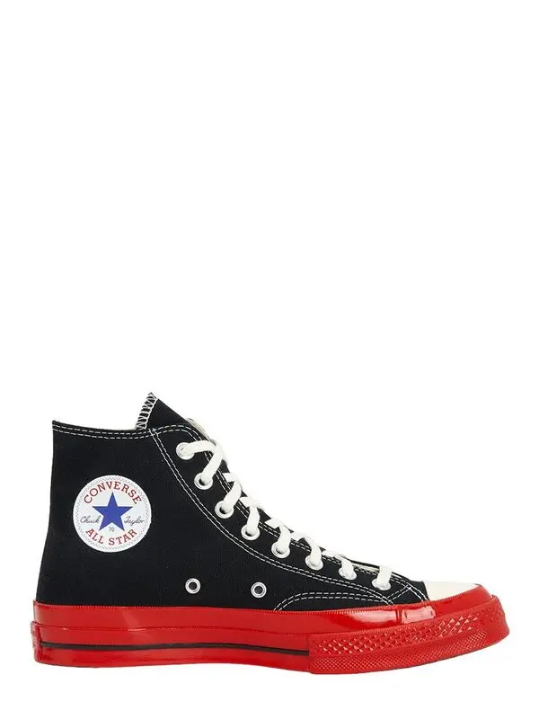 Comme Des Garçons Round Toe High Top Sneakers - Black