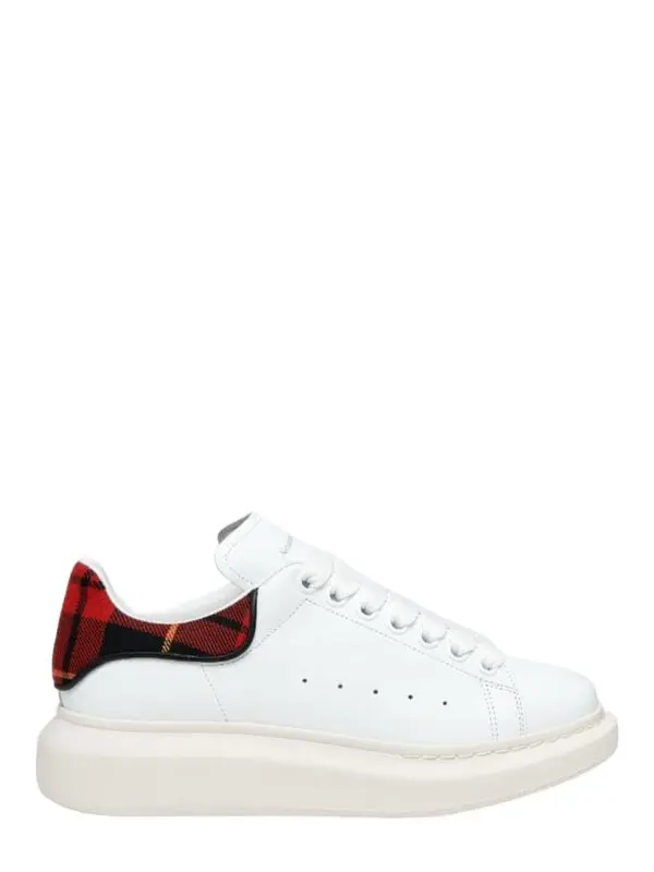 Alexander McQueen Oversized Lace-up Sneakers - White/red