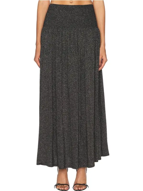 Zimmermann Crush Gathered Maxi Skirt - Black