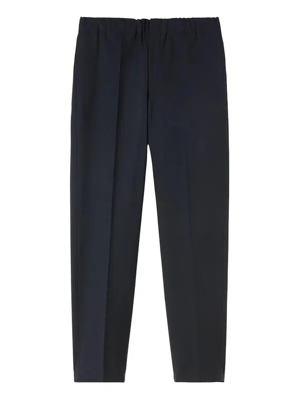 JIL SANDER Elastic Waist Tapered Leg Trousers - Black