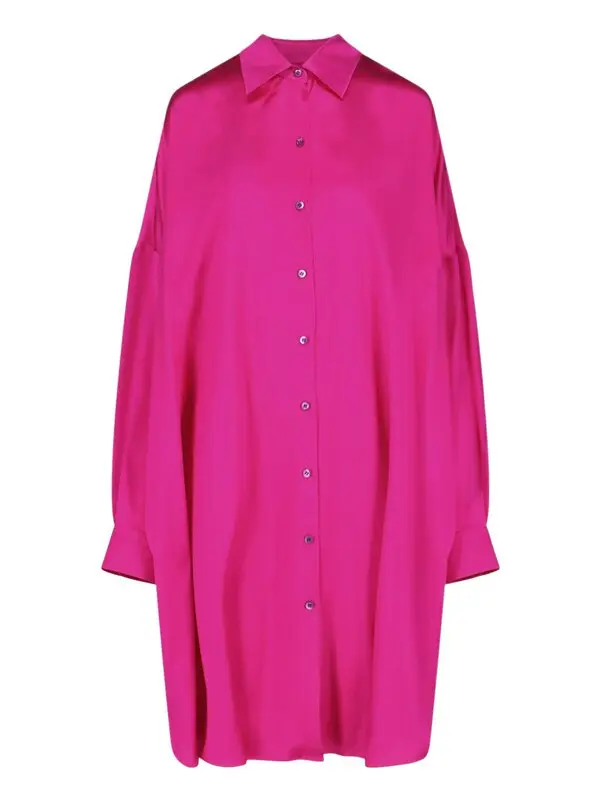 Dries Van Noten Oversized Shirt Dress - Pink