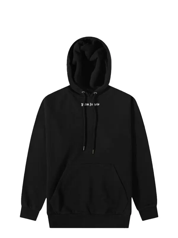 Palm Angels Logo-print Hoodie - Black