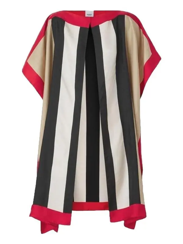 Burberry Icon Stripe Silk Cape - Multi-color