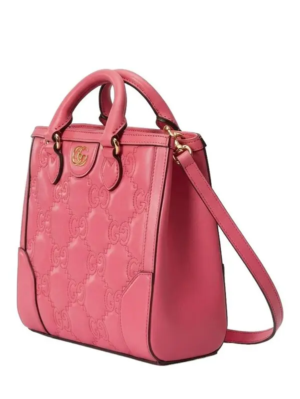 Gucci Gg Logo Matelassé Tote Bag - Red