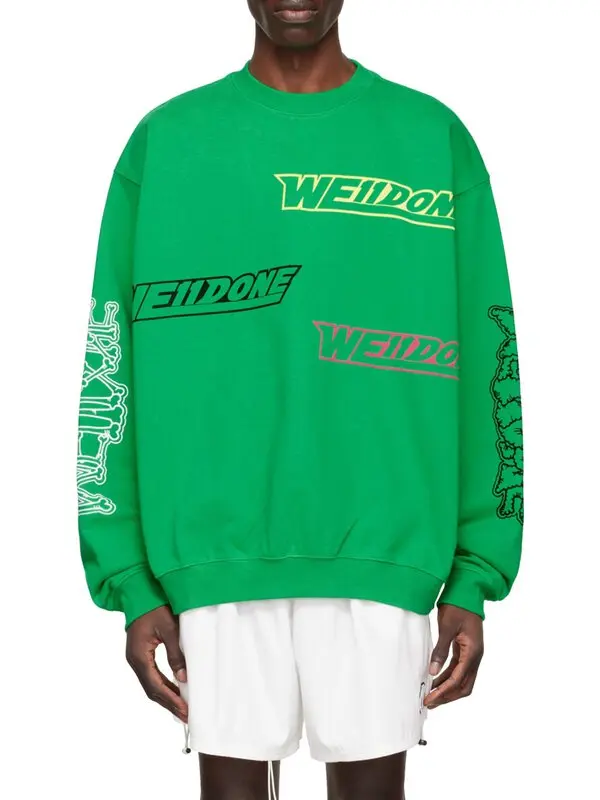 We11Done Logo Details Hoodie - Green