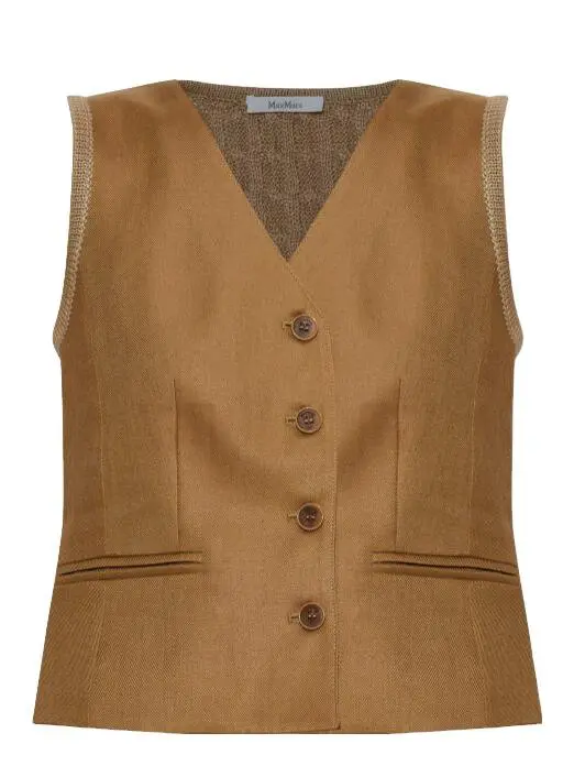 Max Mara Calibri Knitted Waistcoat - Brown