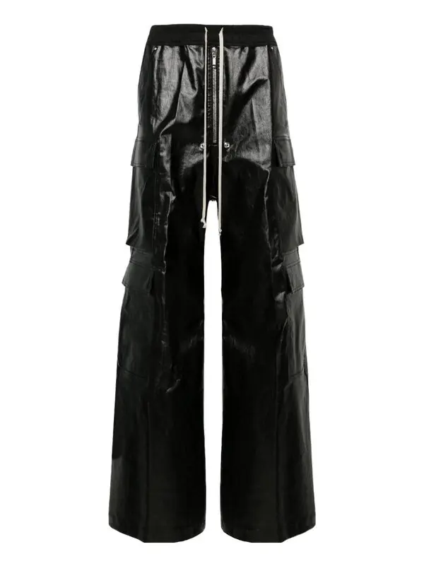 Rick Owens Cargo Belas Wide-leg Jeans - Black