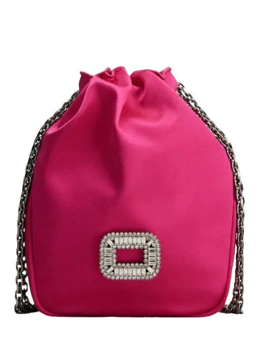 ROGER VIVIER Pilgrim Mini Bag With Crystal Buckle - Purple-red