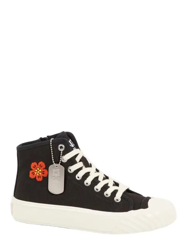 Kenzo Boke Flower Embroidered High-top Sneakers - Black
