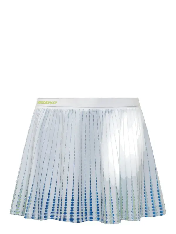 Casablanca Tennis Racer Skirt With Logo Waistband - Green