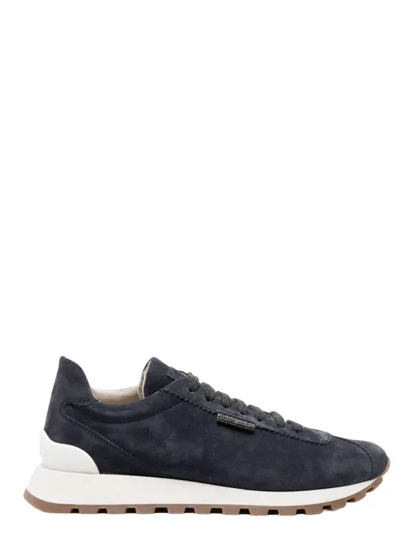 Brunello Cucinelli Round-toe Lace-up Sneakers - Black