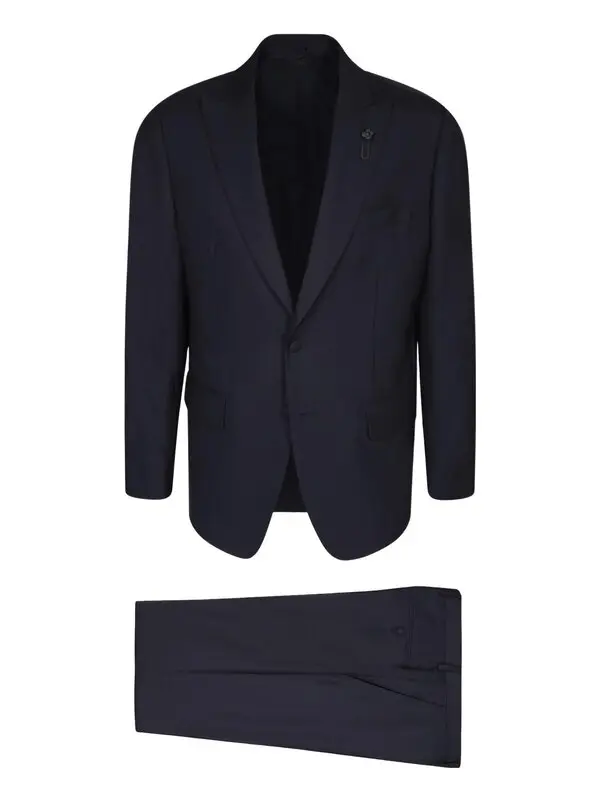 LARDINI Single-breasted Two Piece Suit - Black