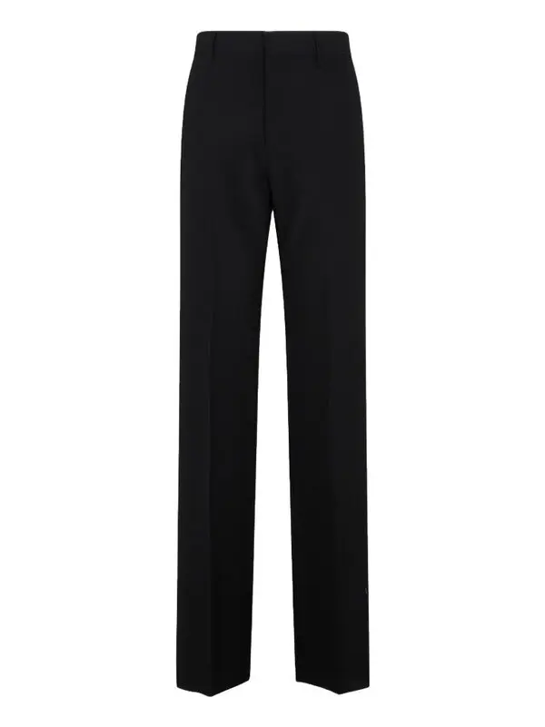 Givenchy Straight Leg Tailored Trousers With Logo Detail - Black