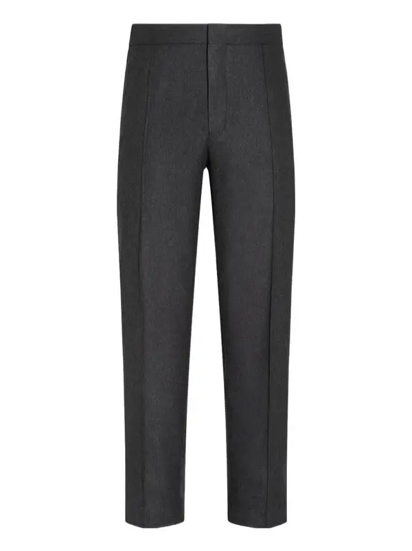 Zegna Straight Leg Trousers - Dark Gray