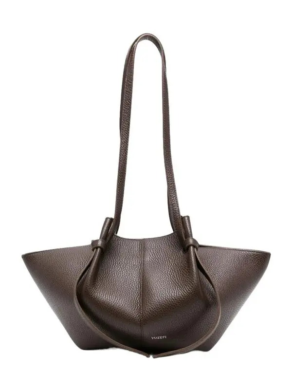 Yuzefi Logo Shoulder Bag - Brown