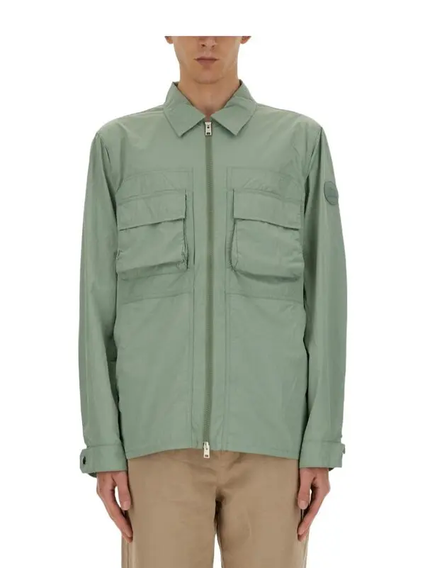 Woolrich Zip-up Long-sleeved Shirt Jacket - Gray