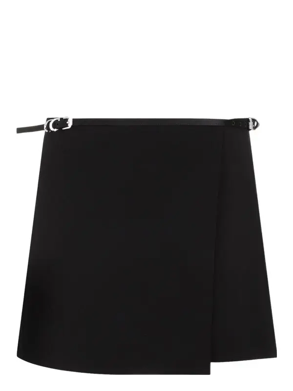 Givenchy Belted Wrap Mini Skirt - Black