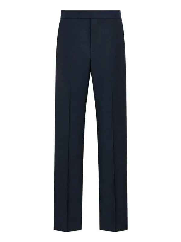 Dior Tailored Trousers With Satin Detailing - Blue