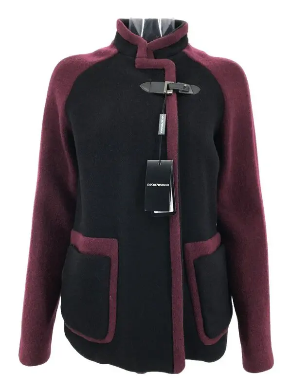 Emporio Armani Spliced Long-sleeved Jacket - Black