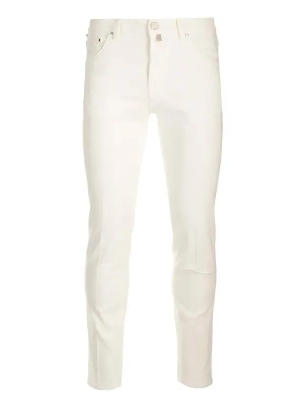 Jacob Cohen Belt Ring Denim Trousers - White