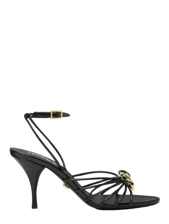 Versace Opera Bow Stiletto Sandals - Black
