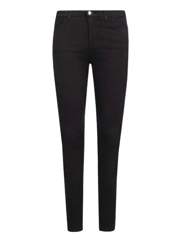 Emporio Armani Logo Detail Slim Fit Jeans - Black