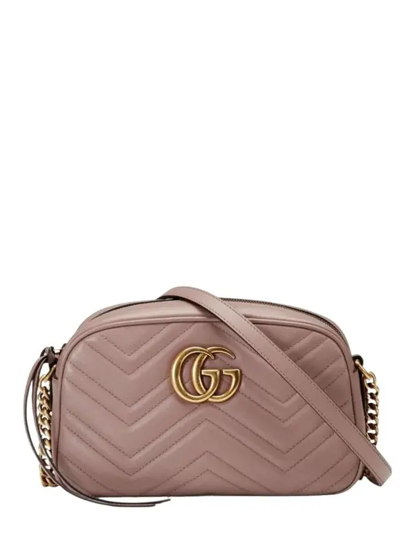 Gucci Gg Marmont Small Quilted Shoulder Bag - Brown