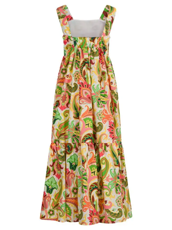 Etro Sleeveless Paisley Print Maxi Dress - Multicolor