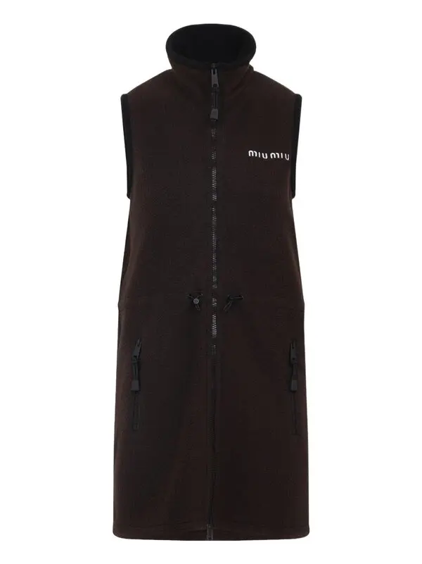Miu Miu Fleece Sleeveless Dress - No