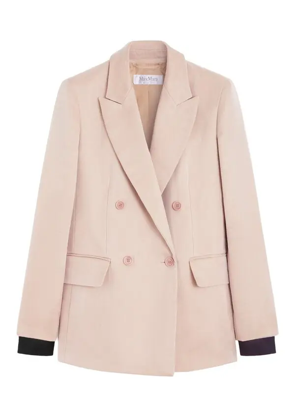 Max Mara Double Breasted Blazer - Nude
