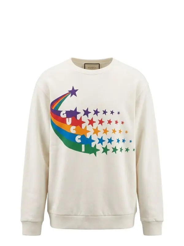 Gucci Shooting Star Print Sweatshirt - Ivory White