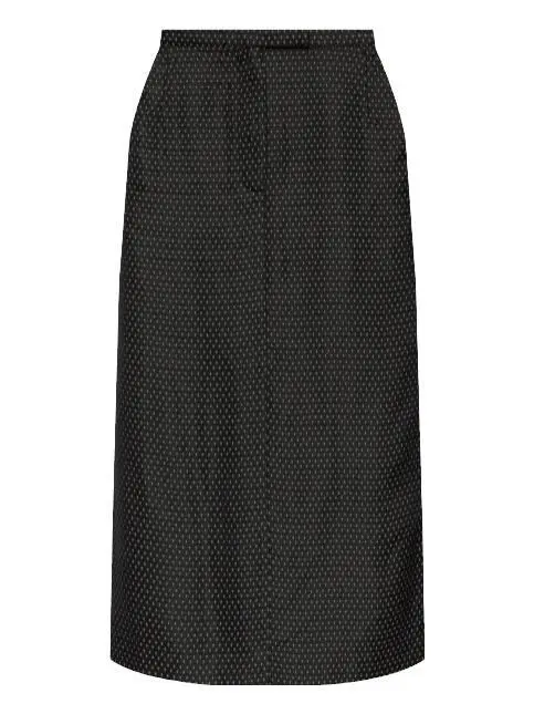 Dries Van Noten Polka Dot Midi Skirt - Black