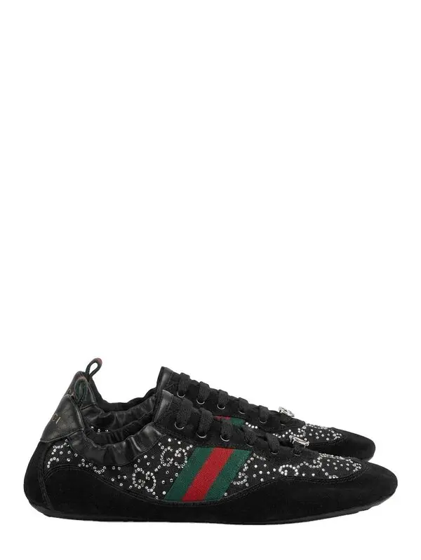 Gucci Gg Embellished Trainers - Black