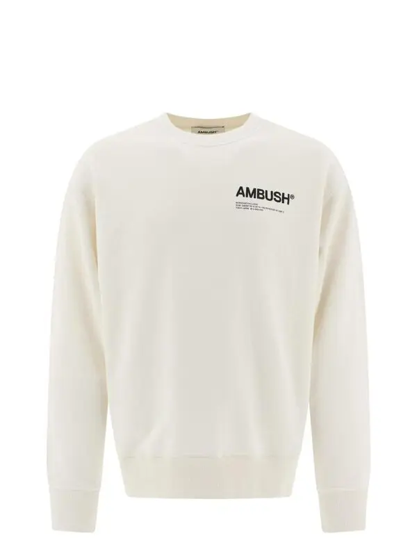 AMBUSH Fleece Workshop Logo-print Sweatshirt - White
